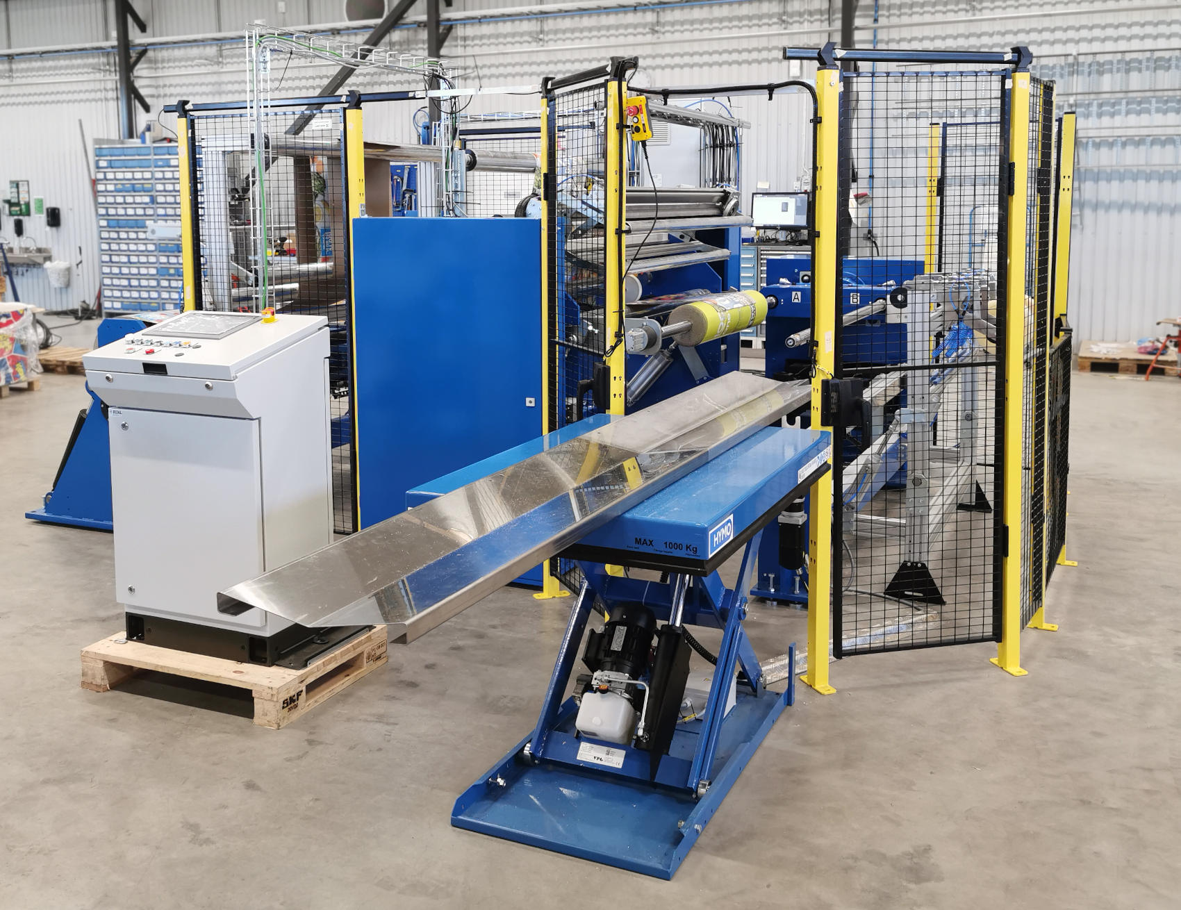 Rewinder for corrugated rolls - Pivab Machinery AB